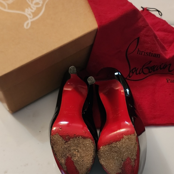 Christian Louboutin | Shoes | Louboutin Highness 6mm Black Patent ...
